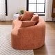 LY-025S Coral Curved Loveseat Compressed No Assembly Chenille Small ...