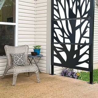 HighlanderHome Freestanding Modular Metal Privacy Screen, 4FtX 6Ft ...