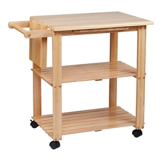Rolling Wood Kitchen Trolley Handcrafted Kitchen Island Bar Cart 2 ...