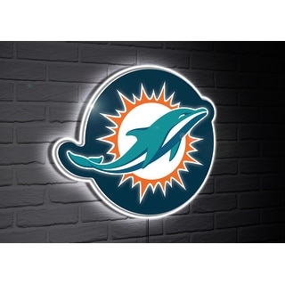 Miami Dolphins Team Logo LED Wall Decor Lighted Sign - Bed Bath ...