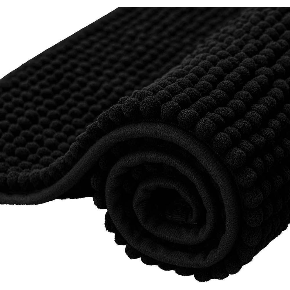 small black bath mat