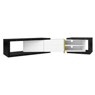 51 to 98'' Extendable TV Stand,Rotatable Media Entertainment Center ...