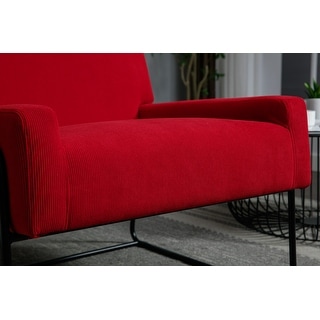 Premium Accent Chair Modern Industrial Slant Armchair with Metal Frame ...