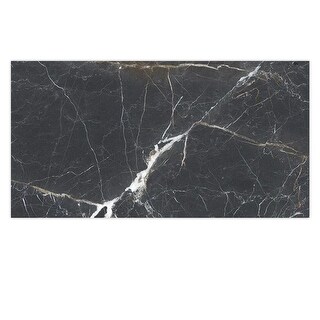 Apollo tile 24" x 48" Splendor Matte Charcoal Black Porcelain Tile (15. ...