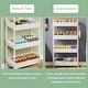 4-Tier Wood Fruit Vegetable Storage Rack Stand Stackable Fruit Basket ...