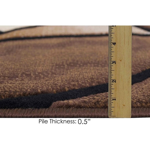 HR Chocolate Brown/Beige/Mocha/Black/Abstract Area Rug Modern ...