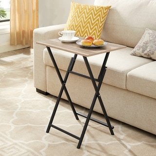 Single Dinning Folding Table Side Table for Eating at Couch - 19.69"L ...