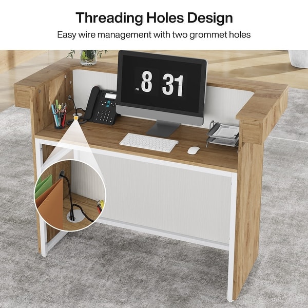 simple office reception table