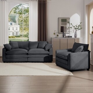 Stylish Two-Piece Living Room Sofa Set with Single and 2-Seater - Bed ...
