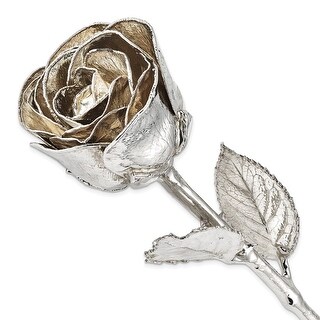 Curata Silver Dipped Real Rose Flower - Bed Bath & Beyond - 36207191