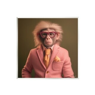 Stupell Stylish Monkey Portrait Wall Plaque Art Roozbeh - Bed Bath ...