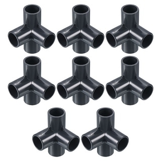 4 Way Elbow Pipe Fittings UPVC, Joint Coupling Pipe Adapter - Gray ...