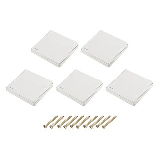 Light Switch Wall Push Button 1 Gang 1 Way White 250V 10A 86mmx86mm ...