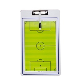 Soccer Double Sided Coach Tactical Board + Marker Pen Football Coaches ...