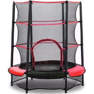 Mini Toddler Trampoline with Safety Enclosure - Red - Bed Bath & Beyond ...