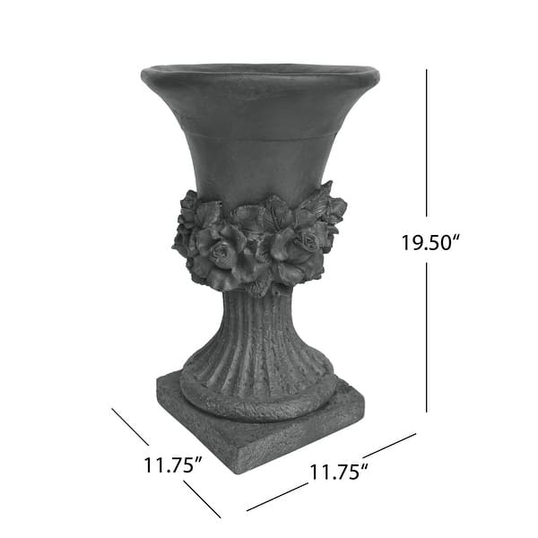 Calliope Antique Botanical Lightweight Concrete Chalice Garden Urn ...