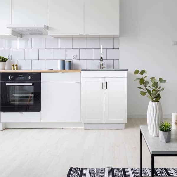 Transolid 24-inch All-in-One Laundry Sink Utility Cabinet - 23" x 19.52 ...