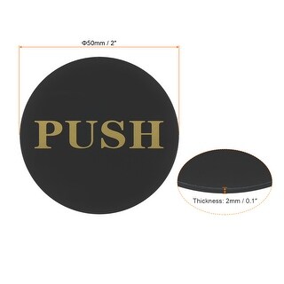 4Pcs Push Pull Door Sign Adhesive Round Acrylic Wall Sticker Marker ...