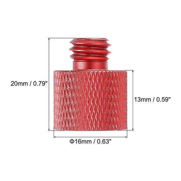 Mic Stand Adapter 1/4 Female x 3/8 Male for Microphone Stand Red 2 Pack ...