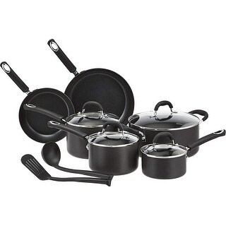 Hard Anodized Non-Stick 12-Piece Cookware Set, Black - Pots, Pans and ...