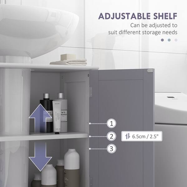 Bathroom vanity with U-shape cut-out and adjustable internal shelf ...