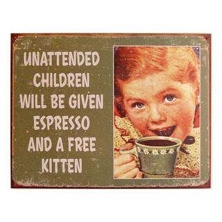 Tin Sign Unattended Child - Bed Bath & Beyond - 20532224