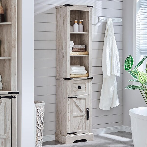 Farmhouse Bathroom Storage Cabinet Storage Cabinet Tall Linen Tower On Sale Bed Bath Beyond 40740118