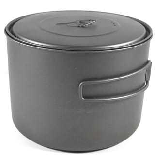 TOAKS Titanium 1600ml Pot with Bail Handle POT-1600 - Camping Cup Bowl ...