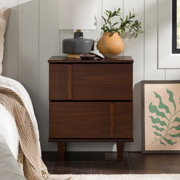 Middlebrook Mid-Century Modern Detailed Solid Wood Nightstand - Bed ...
