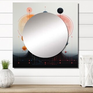 Designart "Future Mountains Abstract Minimalism Retro I" Abstract Wall ...