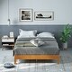 Alexis Deluxe Wood Platform Bed Frame / Solid Wood Foundation / No Box ...