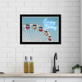 Wynwood Studio Prints Entertainment and Hobbies Enjoy Today Neon Blue ...
