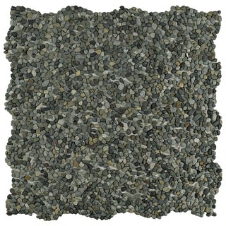 Merola Tile Pebblini Mini Olive 12.25" x 12.25" Pebble Stone Mosaic ...