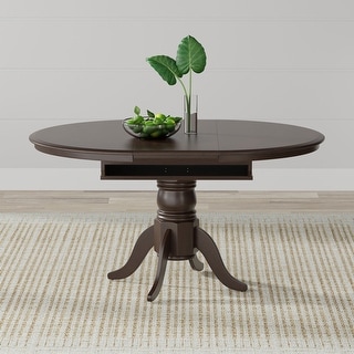 Single Pedestal Butterfly Leaf Dining Table With Self-Storing Leaf ...