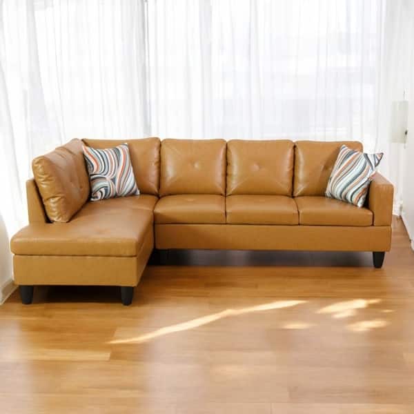 small sectional couch leather