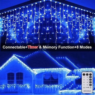 Curtain Icicle Lights Wedding Party LED Fairy Christmas Indoor Outdoor ...