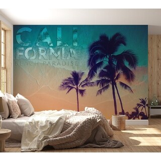 Peel & Stick Beach Wall Mural - Tropical California Beach - Removable ...