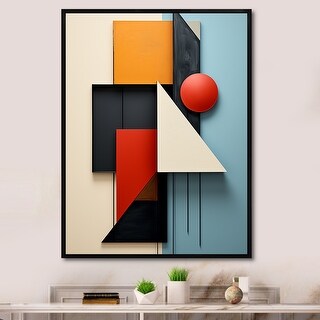 Designart "Multicolor Essential Geometry Forms I" Modern Geometric ...