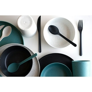 28-Piece Eco-Friendly Recycled Plastic Dinnerware Set - Bed Bath ...