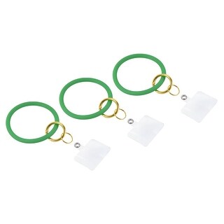 3pcs Key Ring Bracelet Silicone Keychain Circle Wristlet Keyrings ...