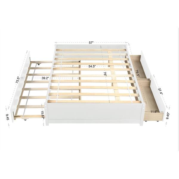 Full Bed With Twin Trundle And Two Drawers - Bed Bath & Beyond - 36521451