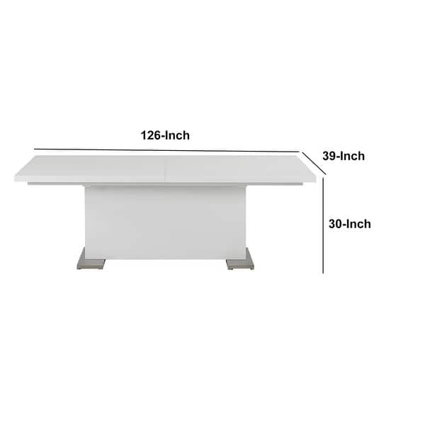 Cid 87-126 Inch 2 Tier Extendable Dining Table, Modern Pedestal Base ...