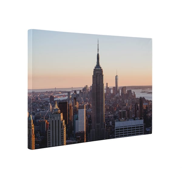 EMPIRE STATE AND MANHATTAN FROM TOP OF THE ROCK Canvas Art By David ...