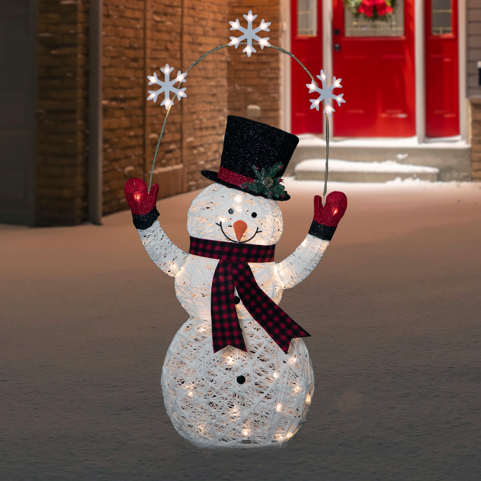 Light up outdoor snowman store