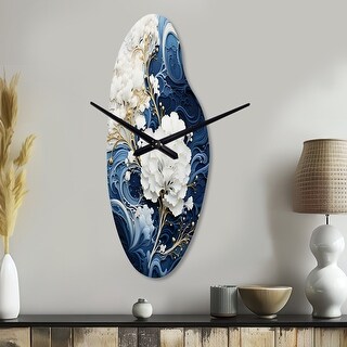 Designart - Liquid Ink Spiral III - Abstract Spirals Large Wall Clock ...