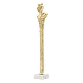 Elongated Roman Statue on Marble Base - 28" - Gold - Bed Bath & Beyond ...