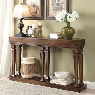 Mid-Century Modern Oak Console Table，72 inches Wooden Entryway Table ...