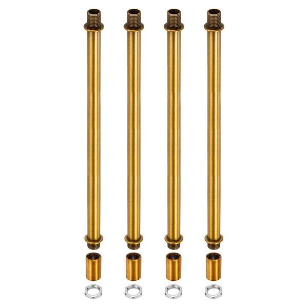 4set M10x1 Threaded Extension Rod 200mm Coupling Nut Pipe Hex Nut Gold ...