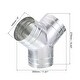 6 Inch 3 Way Duct Splitter Y Connector Air Vent Duct Hose Exhaust Pipe ...