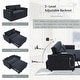 55 Velvet Two Seater Pull Out Sofa Bed Adjustable Backrest USB Ports ...